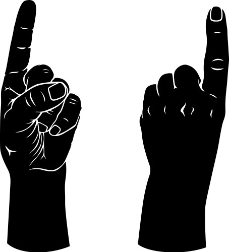 Pointing Finger Silhouette Vector Images (over 3,900)