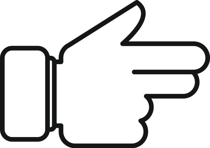 Show gesture icon outline finger hold Royalty Free Vector