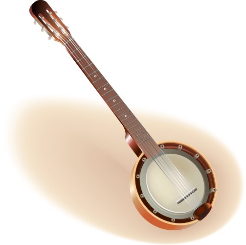 Five string banjo Royalty Free Vector Image - VectorStock