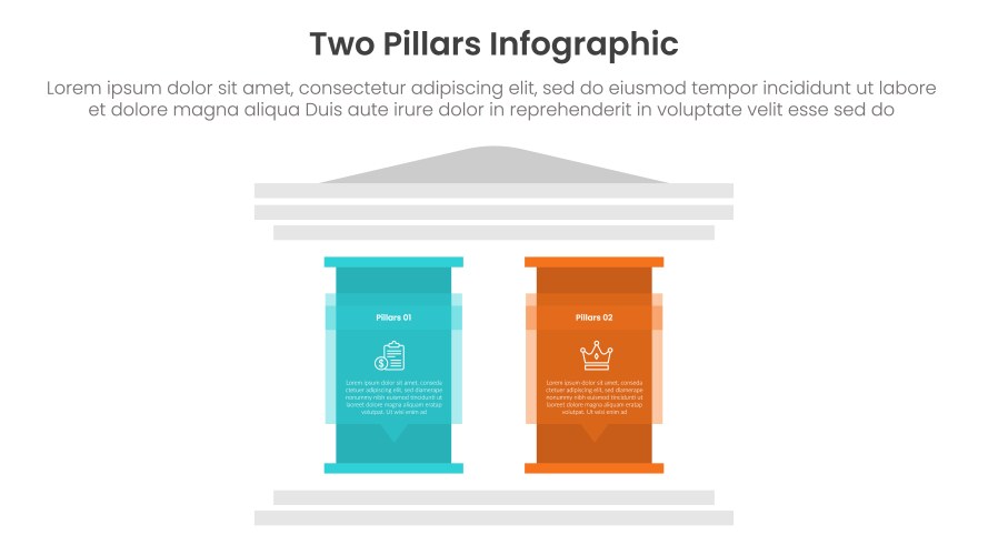 Two pillars framework with ancient classic Vector Image