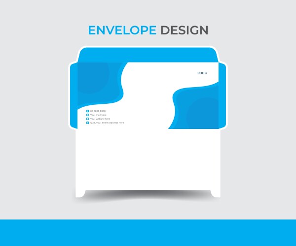Modern and corporate envelope layout design Vector Image