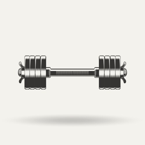 Fitness dumbbell cartoon Royalty Free Vector Image