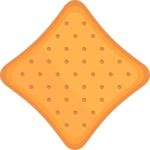 Square cracker icon cartoon cookie food Royalty Free Vector