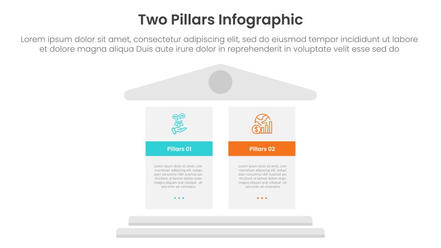 Two pillars framework with ancient classic Vector Image