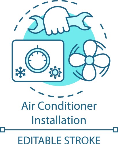 Home air conditioner logo symbol icon Royalty Free Vector