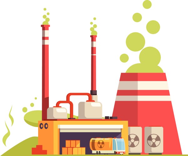 Factory or industrial building Royalty Free Vector Image