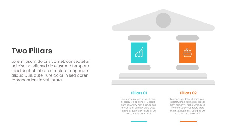 Two pillars framework with ancient classic Vector Image