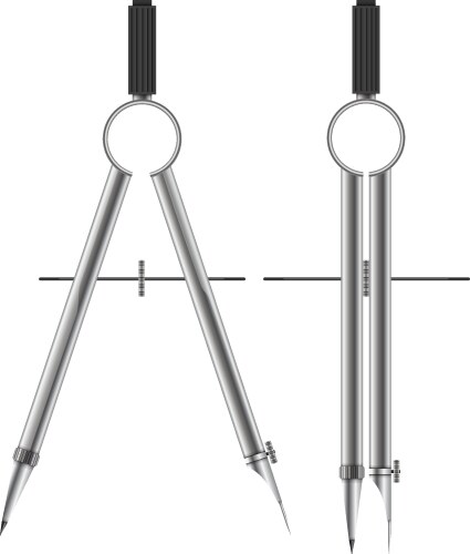 Compasses tool for drawing Royalty Free Vector Image