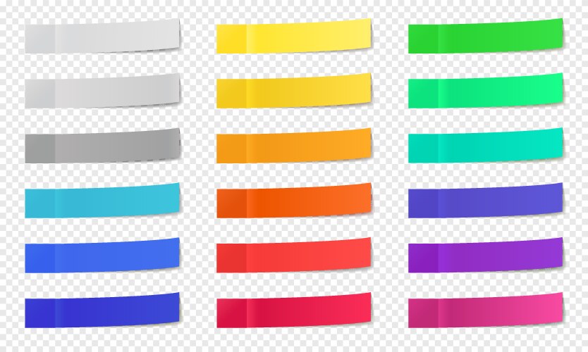 Sticky memo notes set Royalty Free Vector Image