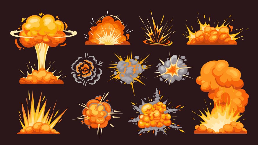 Comic energy explosion explosive speed smoke Vector Image