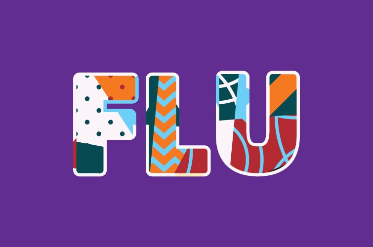 Flu concept word art Royalty Free Vector Image