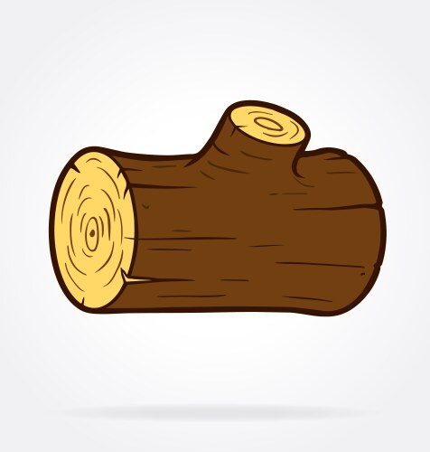 Wooden log or stump cartoon clip art Royalty Free Vector