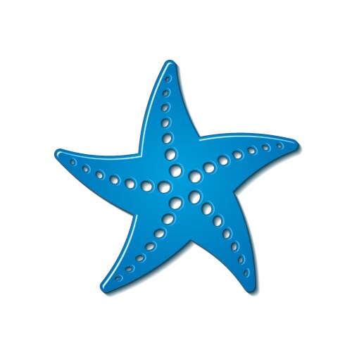 Cartoon blue starfish Royalty Free Vector Image