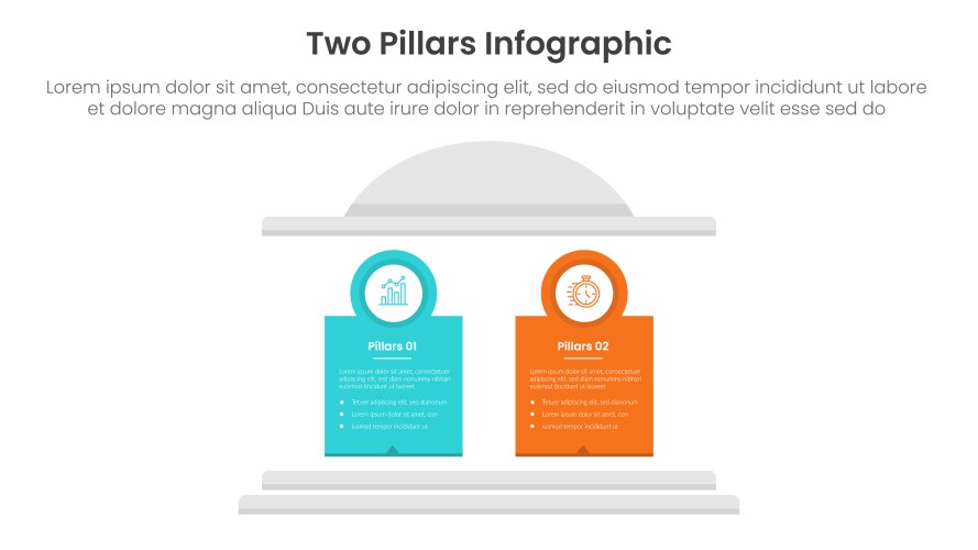 Two pillars framework with ancient classic Vector Image