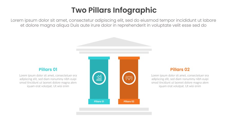 Two pillars framework with ancient classic Vector Image