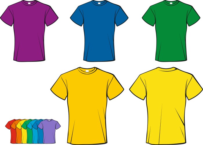 Set of different t-shirt Royalty Free Vector Image