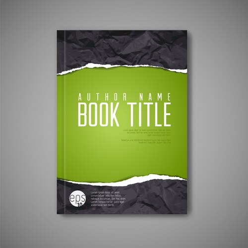 Tear Paper Book Cover Template – Royalty-Free Vector | VectorStock