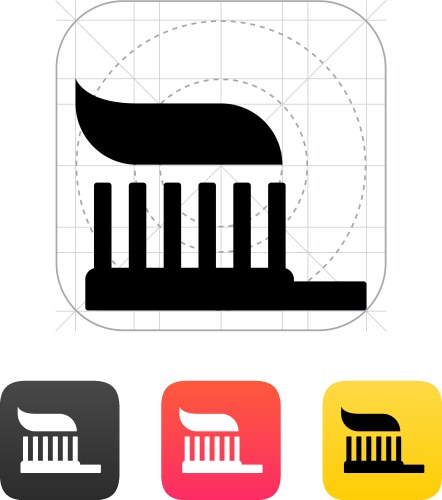 Icon of a toothbrush Royalty Free Vector Image