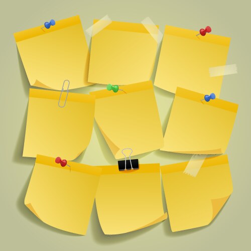 Vintage scrapbook elements note page with paper Vector Image