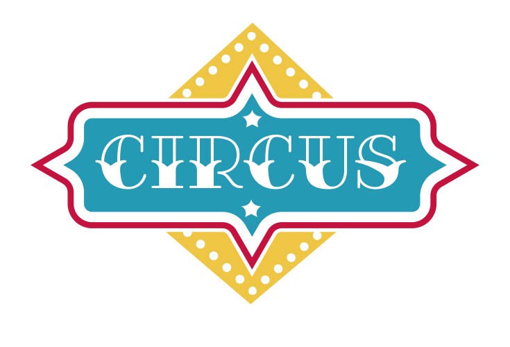 Circus light emblem sign Royalty Free Vector Image