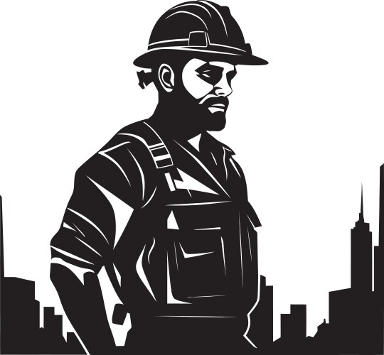 Constructive vision architect icon in black Vector Image