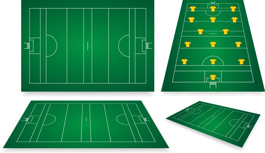 Australian rules football fields Royalty Free Vector Image