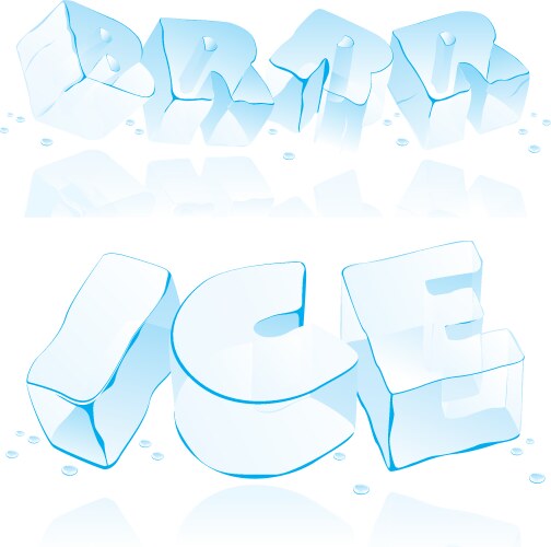 Ice alphabet Royalty Free Vector Image - VectorStock