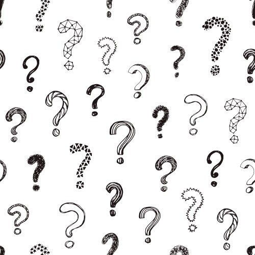 Question marks signs black seamless pattern Vector Image