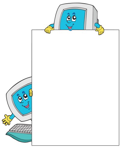 Computer frame Royalty Free Vector Image - VectorStock
