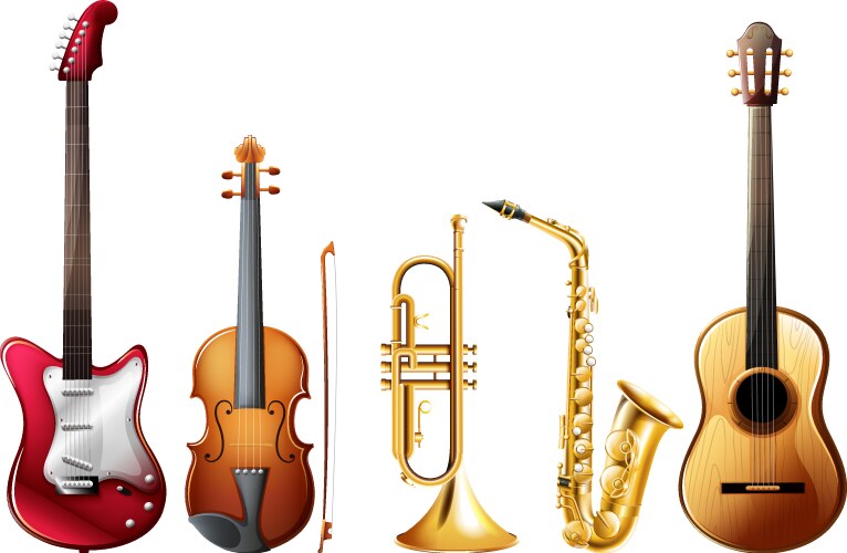 Isolated set instruments on white background Vector Image