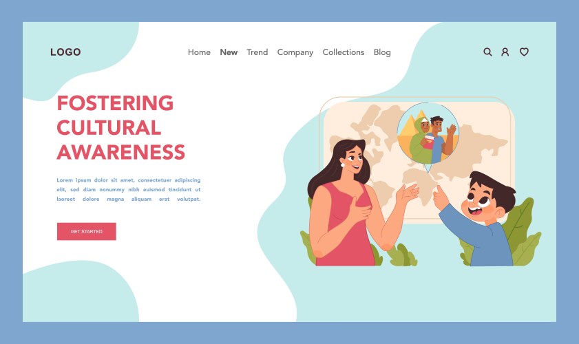 Cultural competency concept flat Royalty Free Vector Image