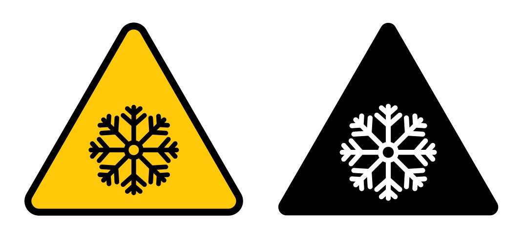 Snow blowing icon set Royalty Free Vector Image