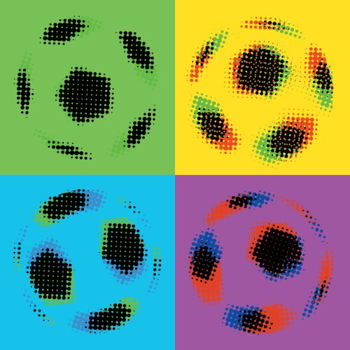 Football ball dots Royalty Free Vector Image - VectorStock