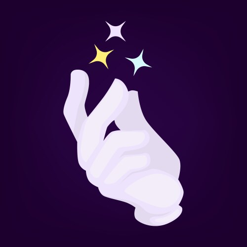 Magicians hands wearing gloves making magic Vector Image