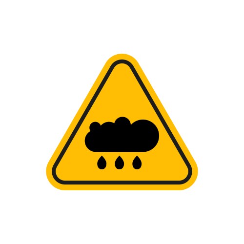 Flood disaster sign icon set flood-prone area Vector Image
