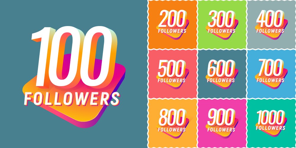 300 followers Vector Images & Graphics for Commercial Use | VectorStock