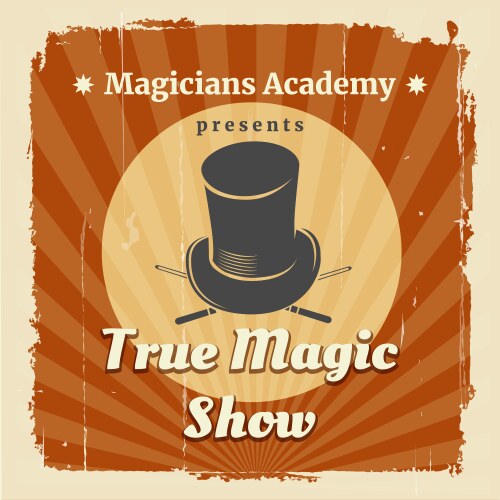 Magic show poster Royalty Free Vector Image - VectorStock