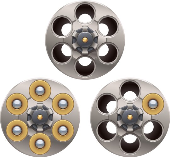 Antique Revolver Ammunition – Royalty-Free Vector | VectorStock
