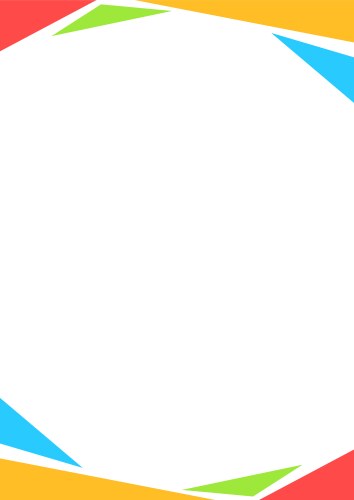 Template a4 with border frame colorful mock-up Vector Image