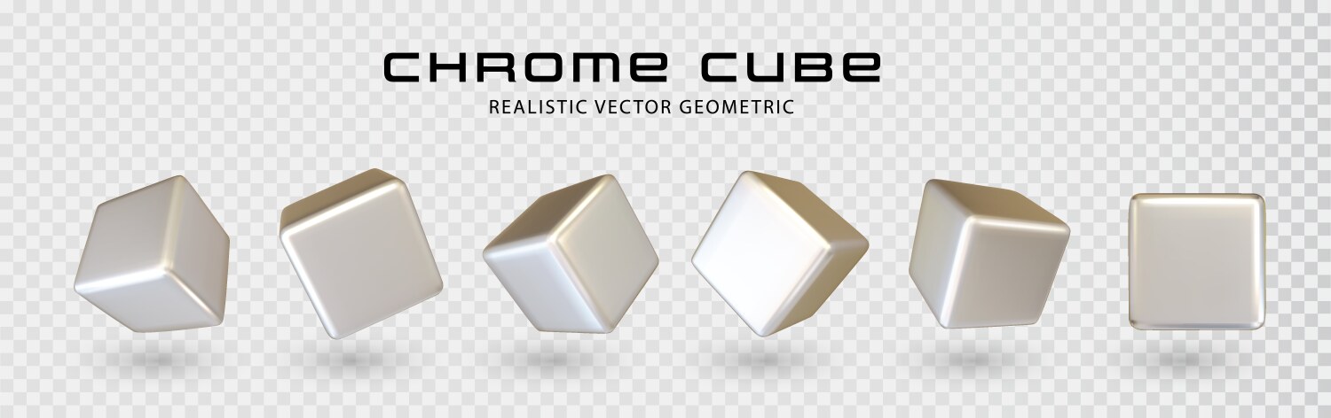 Realistic cube in various positions Royalty Free Vector