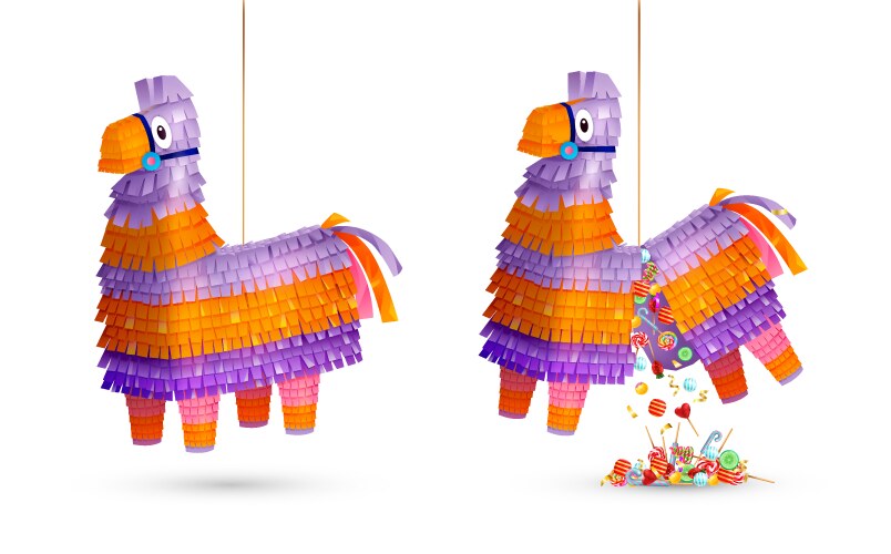 Mexican pinatas set Royalty Free Vector Image - VectorStock
