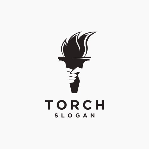 Hand fist logo design Royalty Free Vector Image