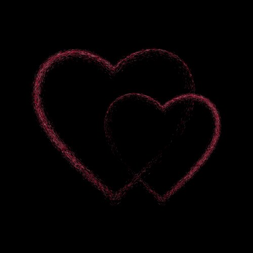 Golden magic heart shape Royalty Free Vector Image