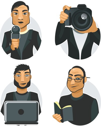 Journalism and journalist Royalty Free Vector Image