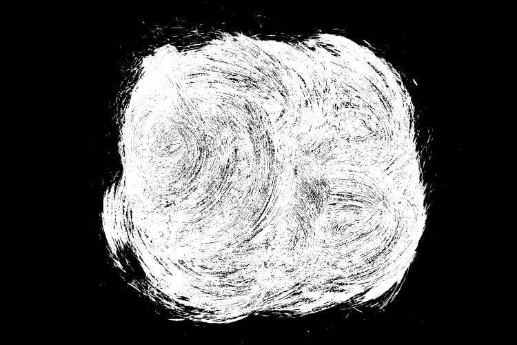 Scribble hand drawn stain in chalk Royalty Free Vector Image