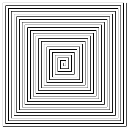 Square spiral Royalty Free Vector Image - VectorStock