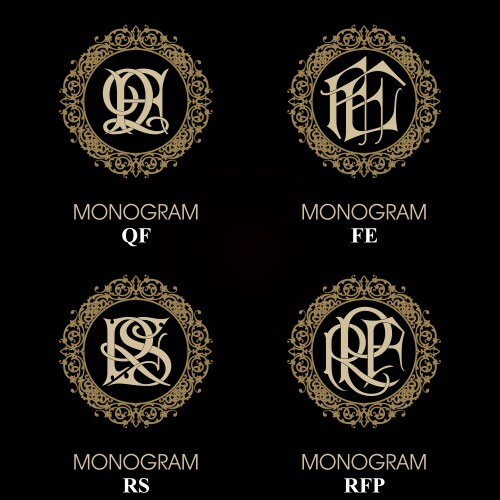 T q monogram Royalty Free Vector Image - VectorStock