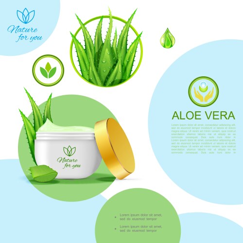 Organic cosmetics banner Royalty Free Vector Image