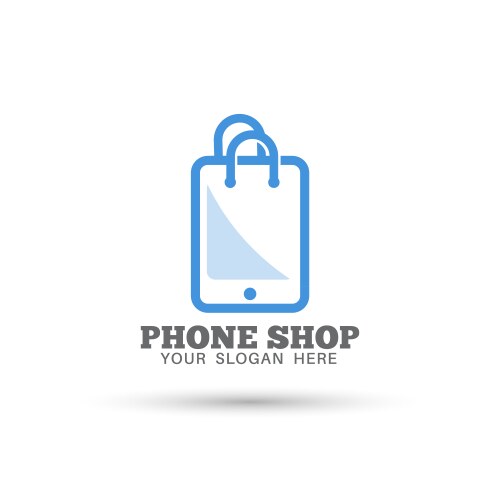 Shop easy design logo Royalty Free Vector Image