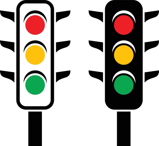 Traffic light signal Royalty Free Vector Image